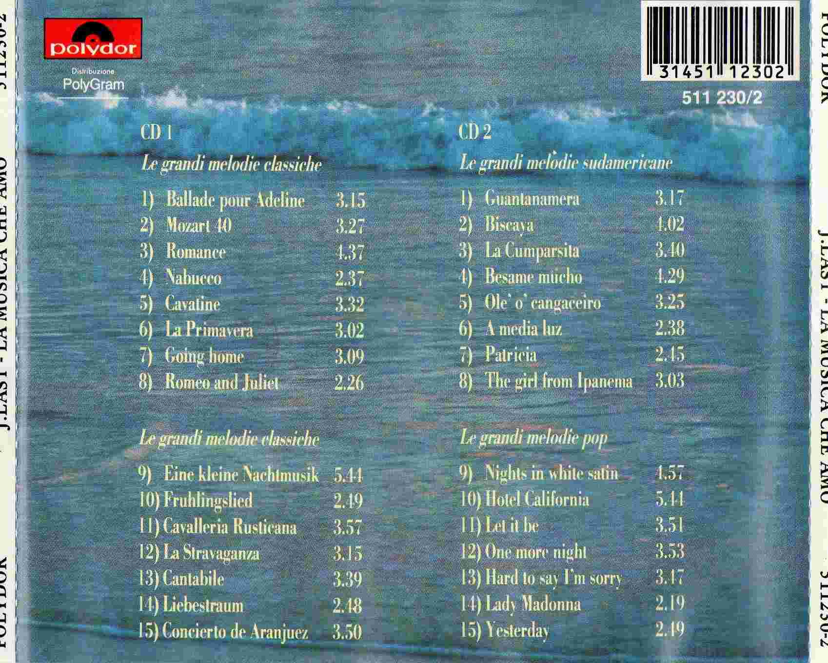 James Last La Musica Che Amo (1991) : Back | CD Covers | Cover Century ...